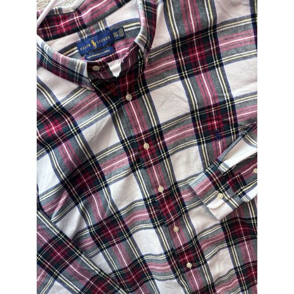 Polo Ralph Lauren | Shirts | Polo Ralph Lauren Performance Flannel Shirt Men 2xlt Red Green ...